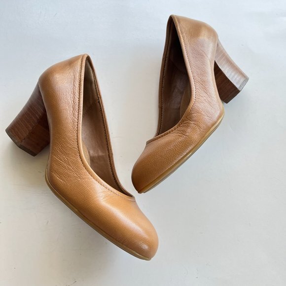 Sofft | Shoes | Sofft Lana Brown Leather Pump Shoes Heeled Womens Size ...